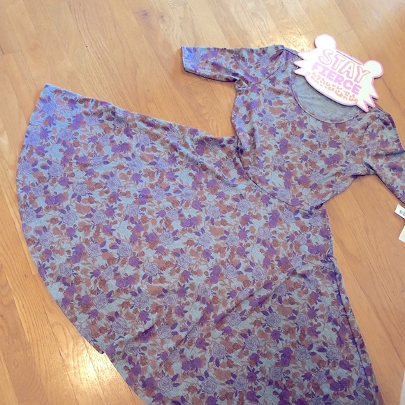LuLaRoe | Dresses | Nwtxllilaclavender Rosette Nicole Fit Flare ...